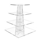 Displaypro 4 Tier Acrylic Cupcake Display Stand Cup Cake Birthday Party ...