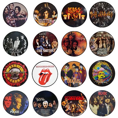 Music Bands Photo Picture Disc - Real 12" Vinyl - Upcycled Wall Art ...