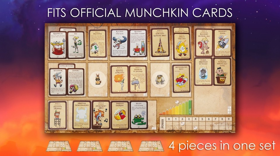 MUNCHKIN GAME BOARD GAMEBOARD LCG CCG PLAYMAT LIVING CARD GAME 4x ...