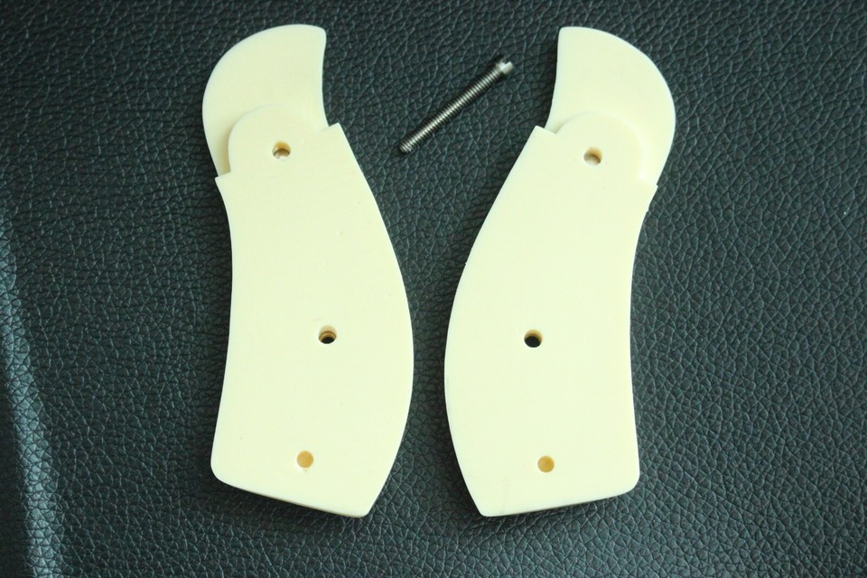S&W 686 K, L FRAME ROUND BUTT GRIPS MODEL 66 CUSTOM FAUX IVORY # SILVER ...