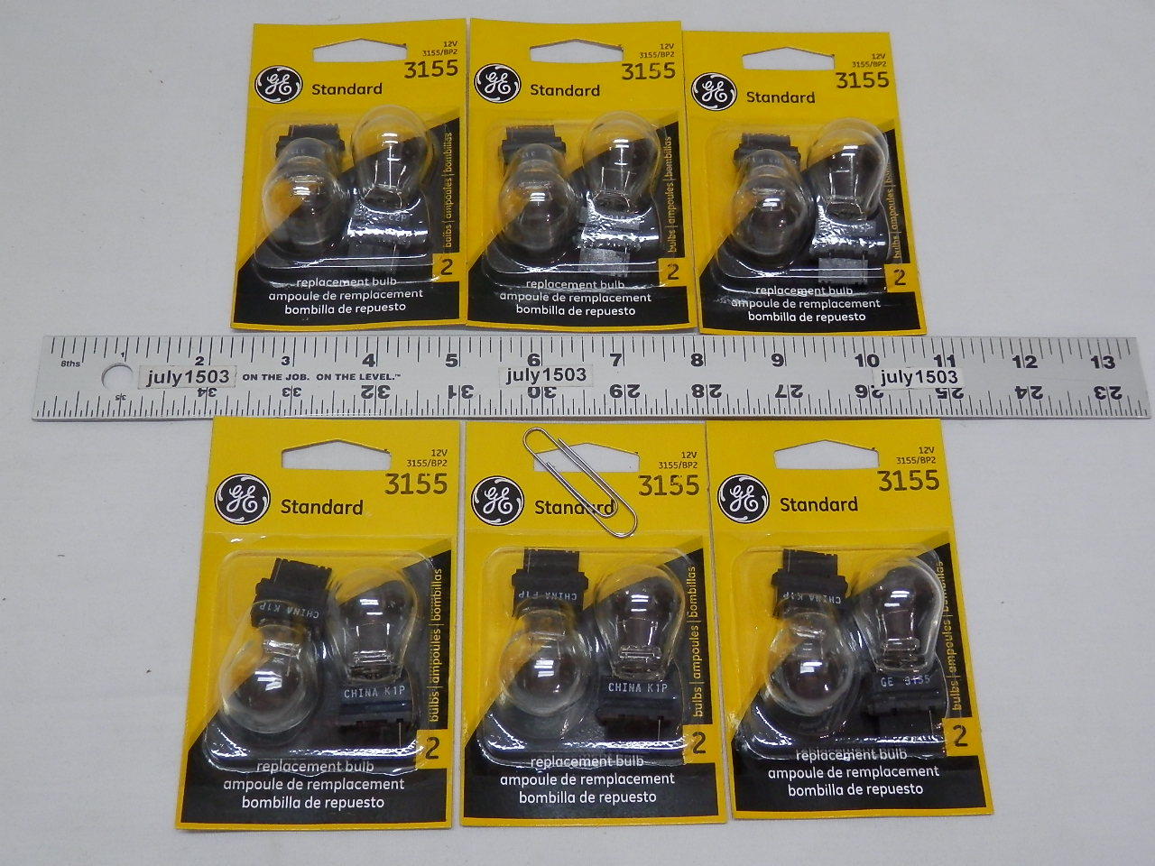 (12) New GE 3155 Miniature Lamp Bulb 20w Plastic Wedge 12 volt S8 12v ...