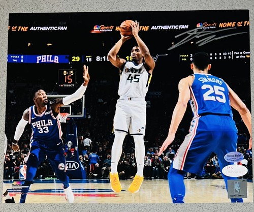 Donovan Mitchell signed 2017-18 NBA autograph 8x10 vs. Ben Simmons ...