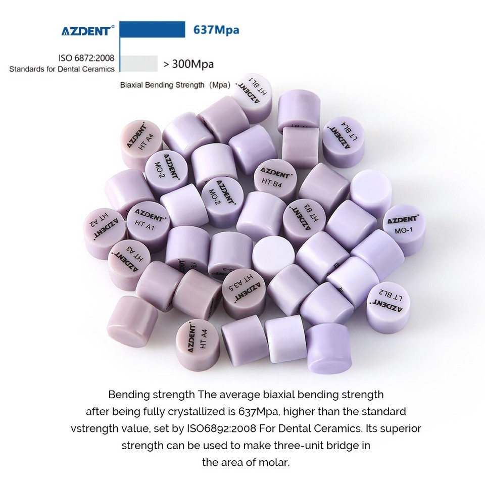 Dental Press Ingots Disilicate Lithium HT LT MO Glass Ceramic Ingot ...