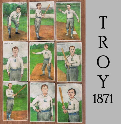 1871 Troy Haymakers National Association baseball set Old Frog Steve ...