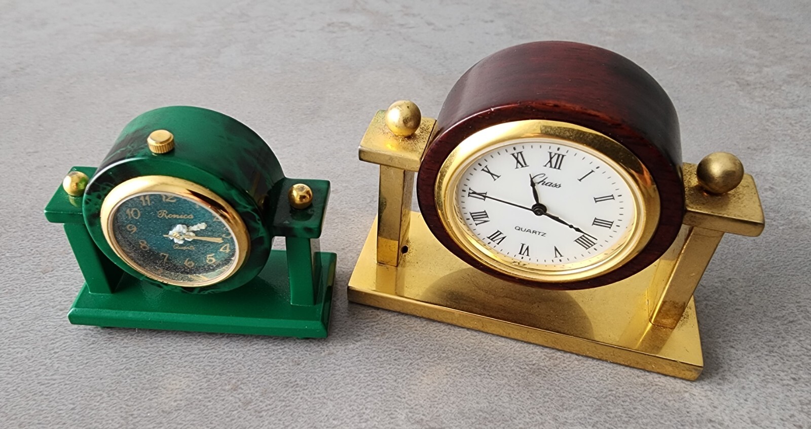 Lot of Four MINI CLOCKS From CHASS and RONICA for parts or repair as/is ...