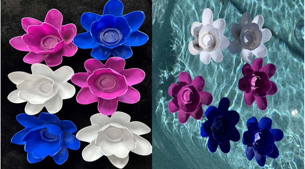 Pool Floating Flowers For Parties 6pcs Floating Pool Lights,Lotus