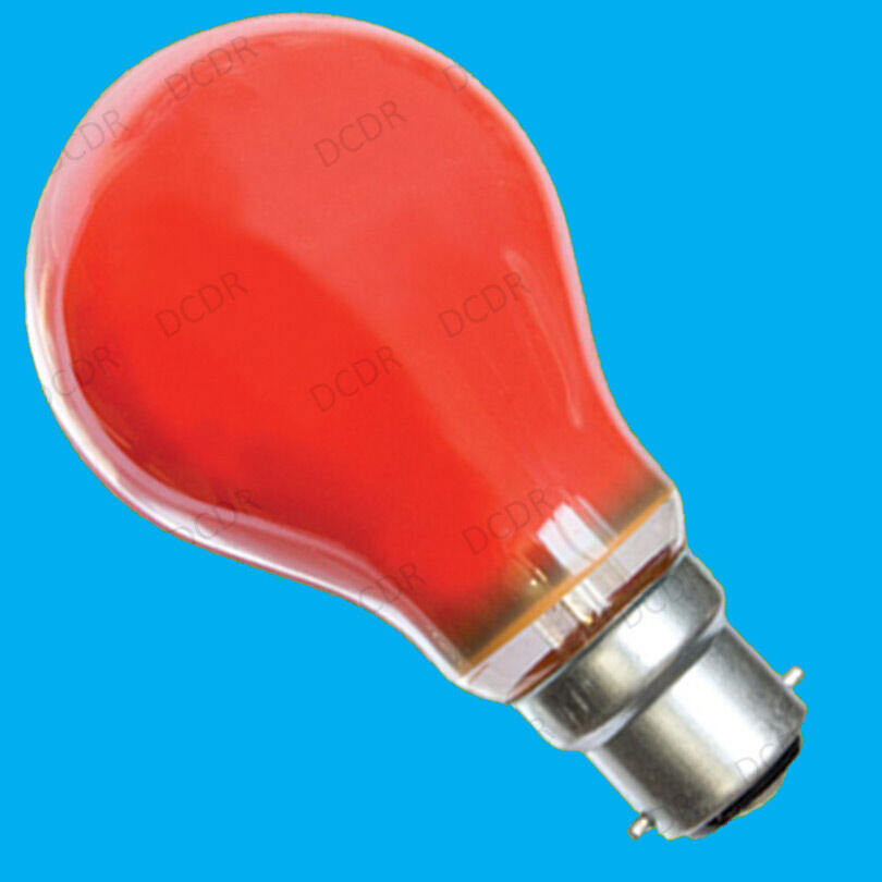 10x 18W (=25W) Coloured Halogen GLS Light Bulbs, Bayonet Cap BC, B22 ...