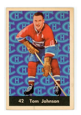 1961-62 PARKHURST #42 TOM JOHNSON MONTREAL CANADIENS - GOOD | eBay