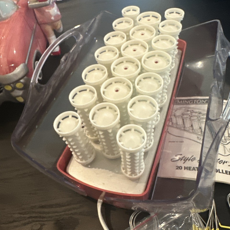 Remington Style Setter C-20 Hot Rollers Hair Curlers Red w 20 Rollers ...