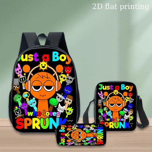 "Just a Who Loves Sprunk" 3pcs Animated Character Backpack Set. For ...