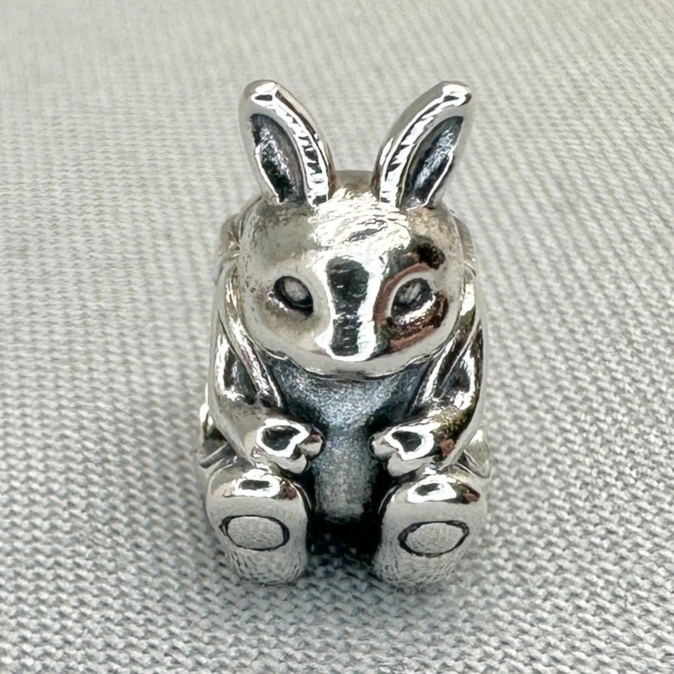 Authentic Pandora Moments Easter Bunny Charm/Bead Silver 925 ALE 791121 ...
