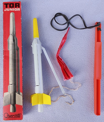 TOR JUNIOR ROCKET BOXED AND COMPLETE Italy Quercetti 1962 SPACE ...