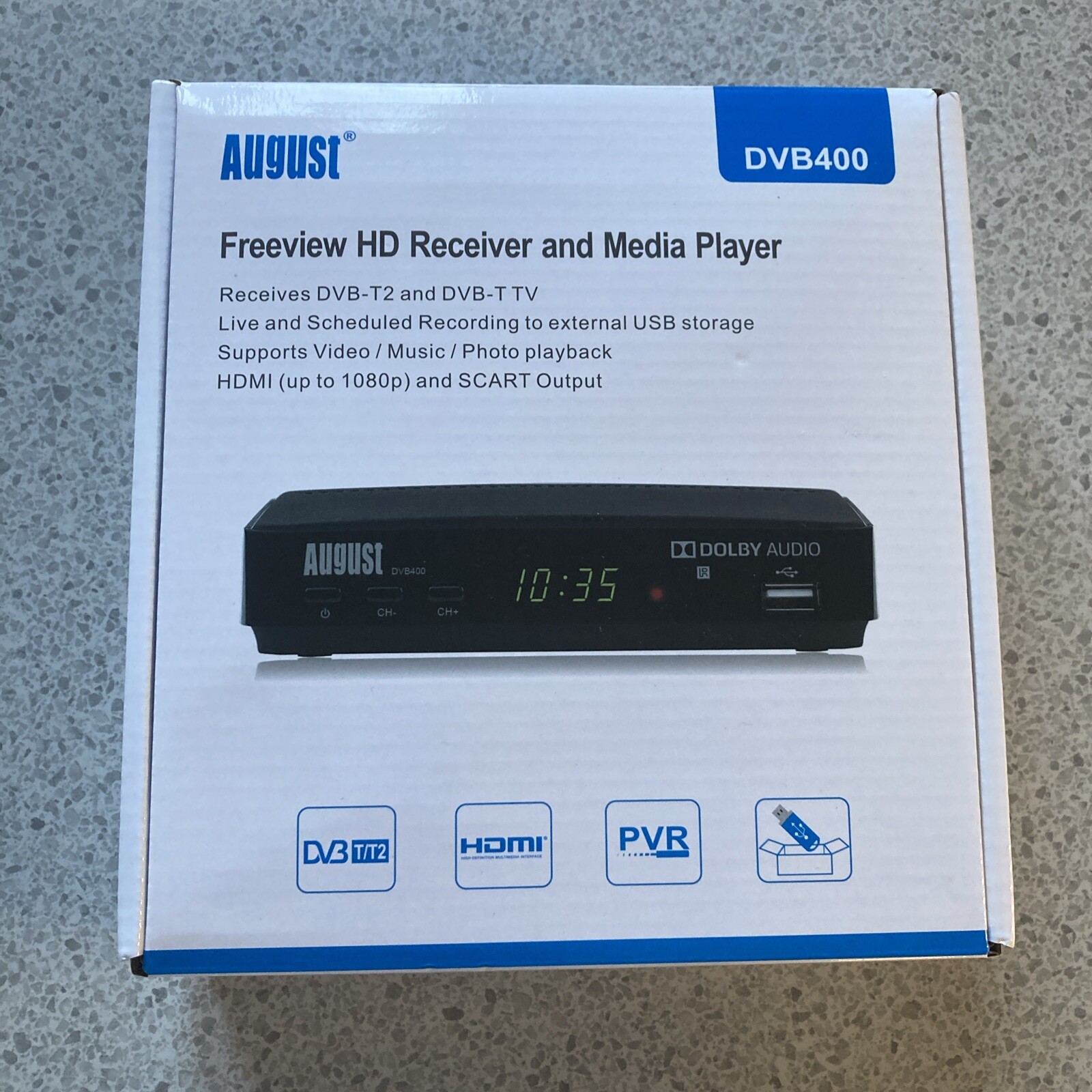 Freeview HD Set Top Box 1080p HDMI PVR USB Record Pause Rewind - August ...