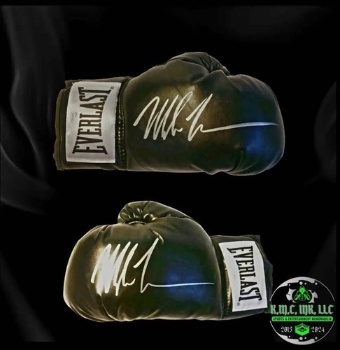 *IRON MIKE TYSON SIGNED AUTOGRAPHED NEW EVERLAST BOXING GLOVES SET W ...