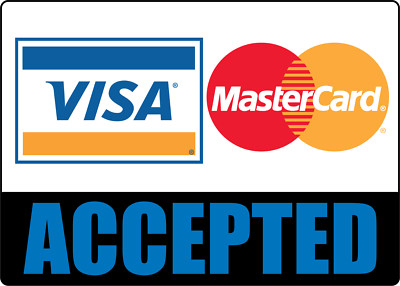 VISA/MASTERCARD ACCEPTED, STOREFRONT WINDOW RETAIL | Adhesive Vinyl ...