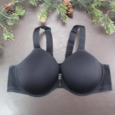 Paramour Bra 42C Black Padded Underwire Adjustable Clasp Front | eBay