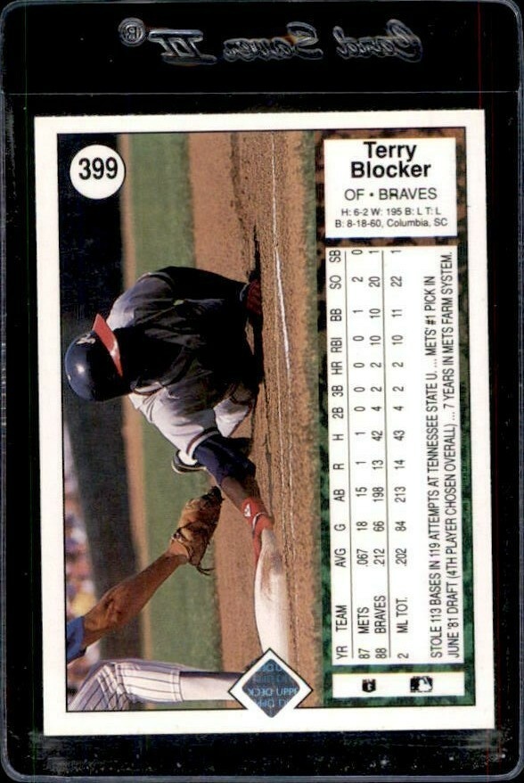 1989 Upper Deck #399 Terry Blocker Atlanta Braves - Nice Card! | eBay
