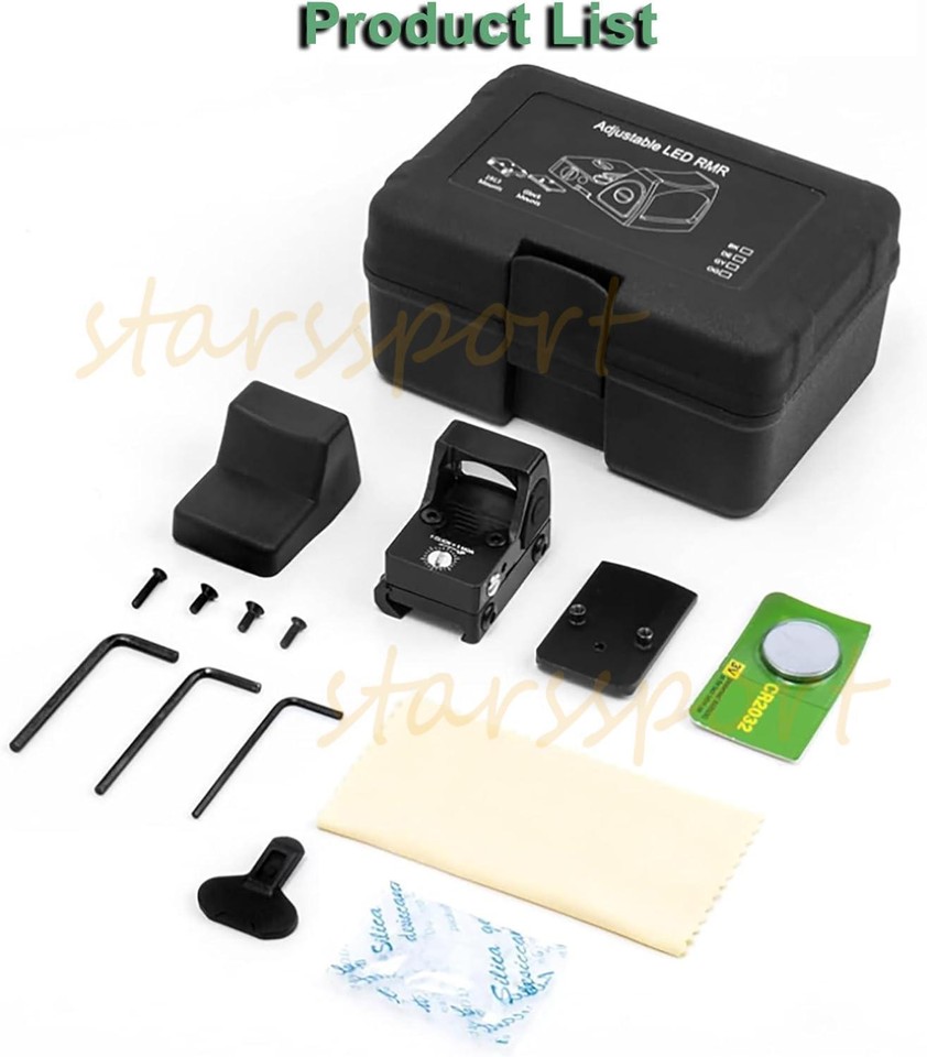 Tactical RMR Red Dot Reflex Sight Picatinny Mount For Glock Adjustable ...