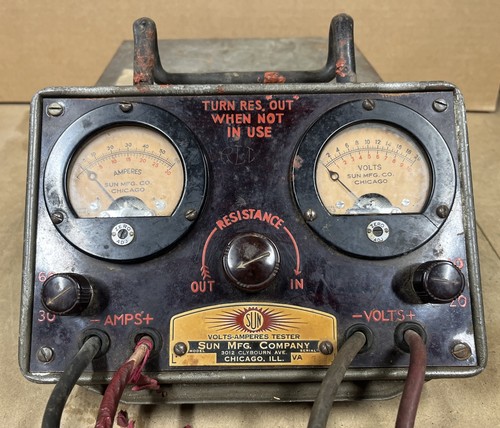 Vintage Sun Mfg. Co. Volts-Amperes Tester | eBay