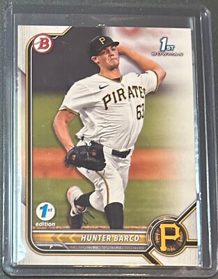 Hunter Barco 2022 Bowman 1st Edition 1st #BD-103 Pittsburgh Pirates | eBay