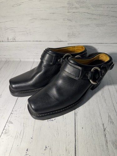 Frye Harness Mules Clogs Boot Style Womens Size 7.M Black Leather ...