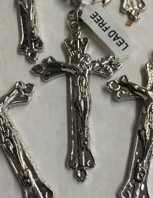 12pc Cross Jesus Key Chain Religious Wholesale Silver Christianity ...
