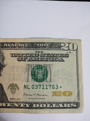 2017A $20 Star Note Low Run 640k NL03711763* | eBay