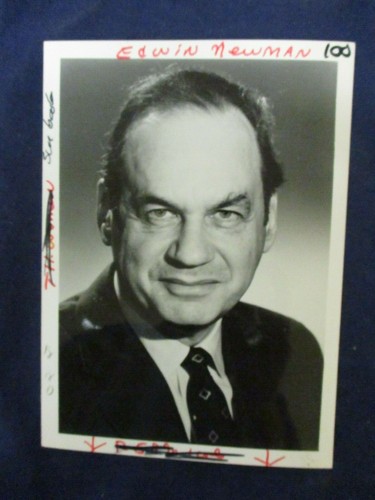Vintage NBC News reporter Edwin Newman Glossy Press Photo | eBay