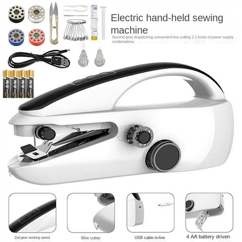 Portable Sewing Machine Electric Home Tabletop Handheld Simple Clothes ...
