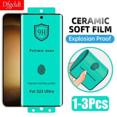 Full Coverage Soft Film For Samsung Galaxy S22 S23 S24 Ultra Screen ...