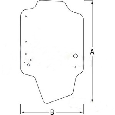 Front Windshield Glass 84344565 Fits Case-IH Skid Steer Models: SR130 ...