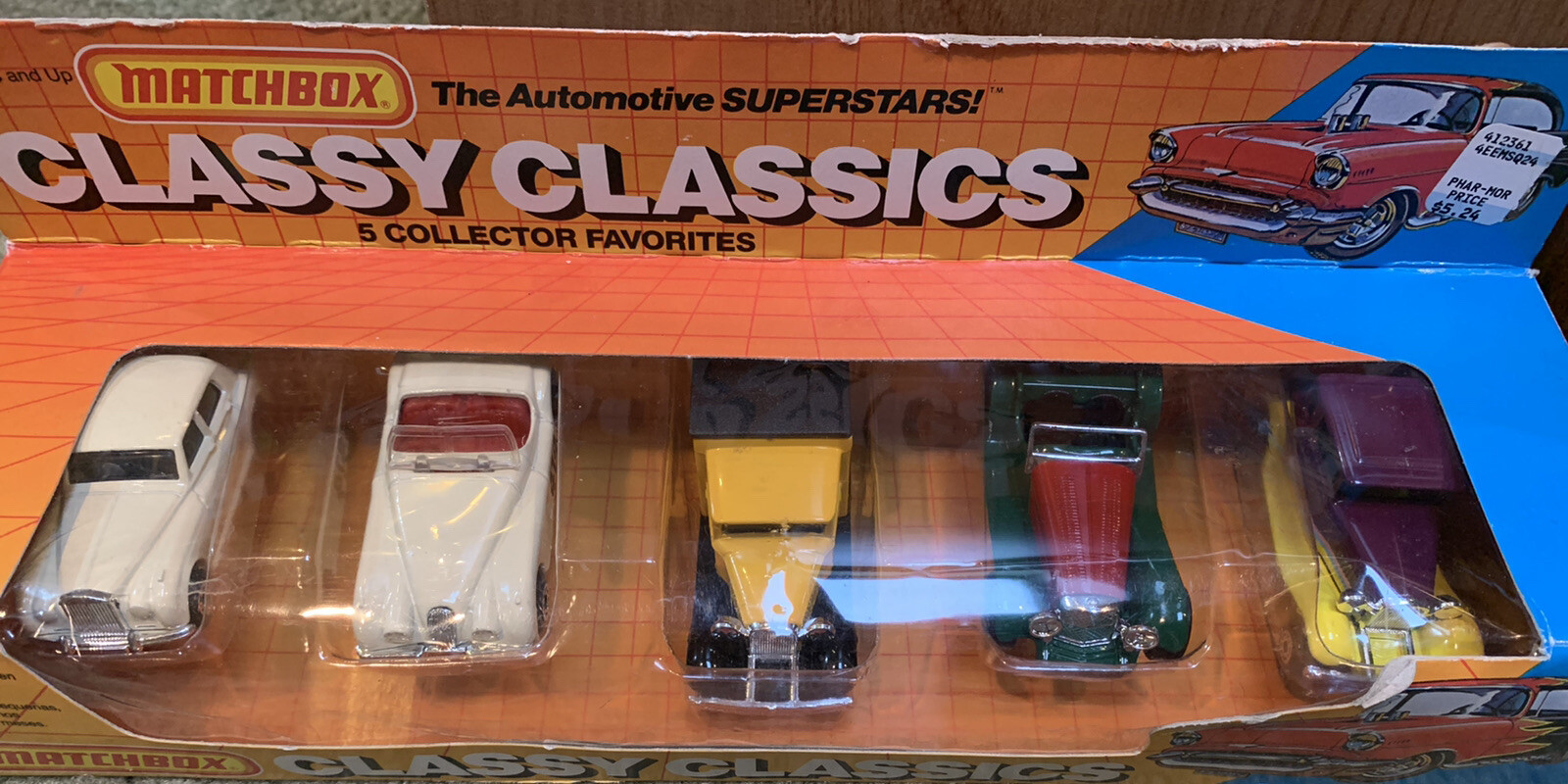 1990 Sealed Classy Classic 5 Car Boxed Set MATCHBOX W/ Five Collector ...