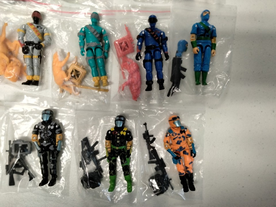 GI Joe Black Major Lot Alley Viper, BAT, Eel, HISS, Snake Eyes 6 Random ...