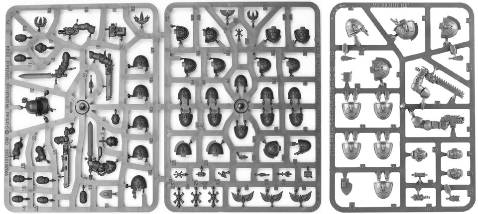 Blood Angels Upgrade Sprues Both Primaris Versions Space Marine Army ...