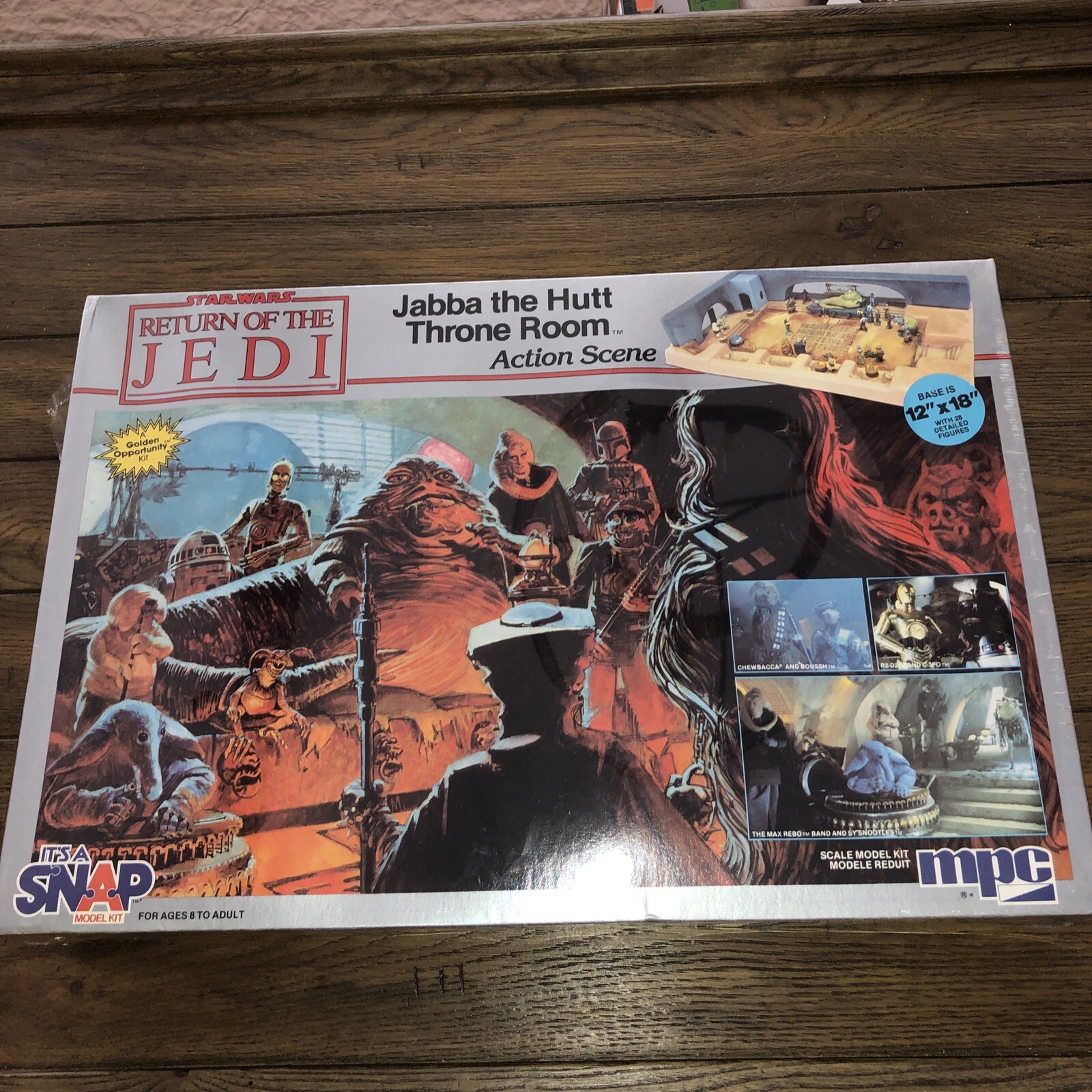 STAR WARS RETURN OF JEDI JABBA THE HUTT THRONE ROOM ACTION SCENE MODEL ...
