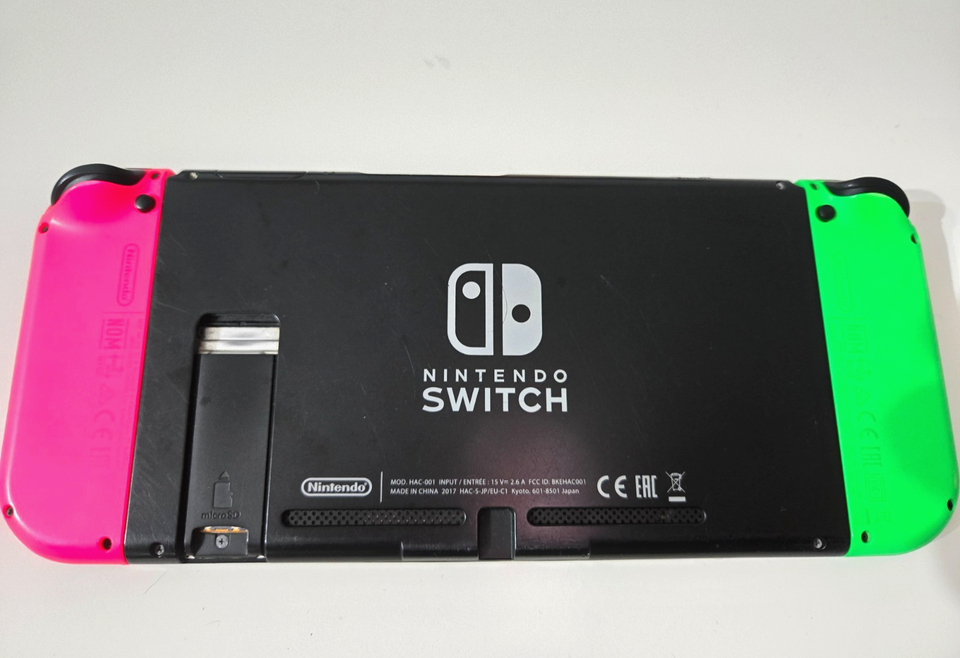 Nintendo Switch Handheld Console with Neon/ Green and Pink Joy-Cons ...