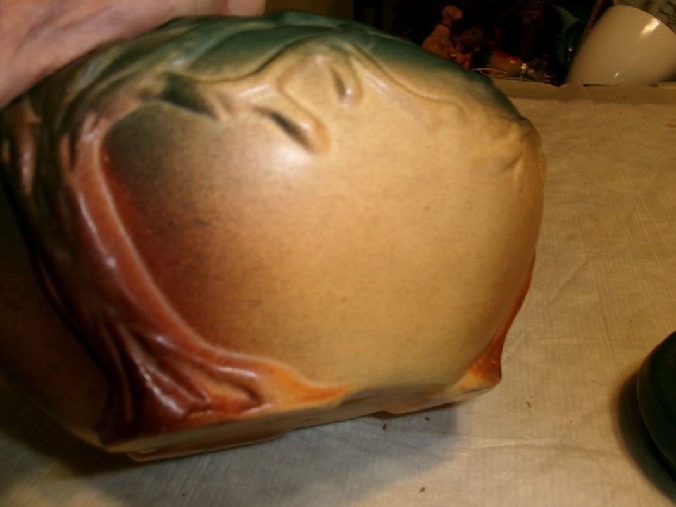 ART POTTERY BOWL WITH FLOWER FROG | eBay