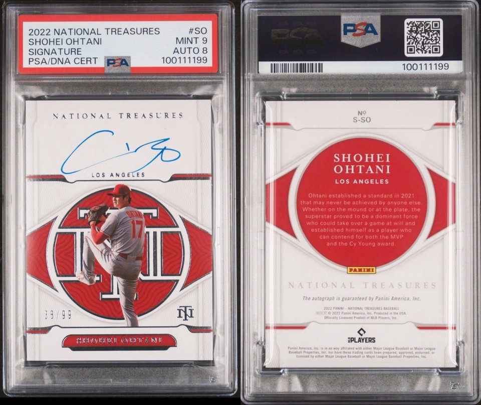 2022 Panini National Treasures - Signatures Shohei Ohtani #S-SO /99 (AU ...