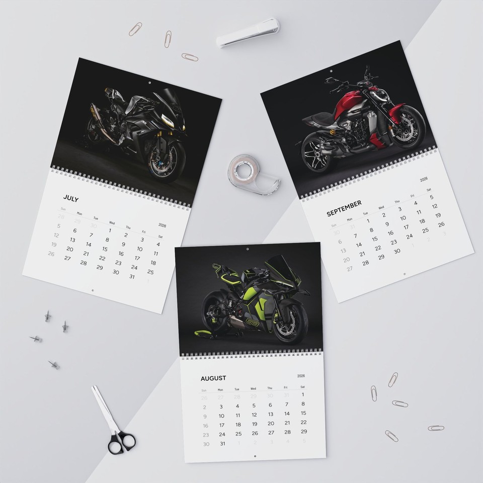 Custom Motorcycle Wall Calendar 2026 | Bike Photography Monthly ...