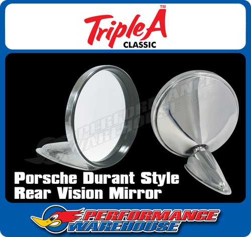 Durant Style Stainless Steel Rear Vision Mirror Porsche 356 911 912 | eBay