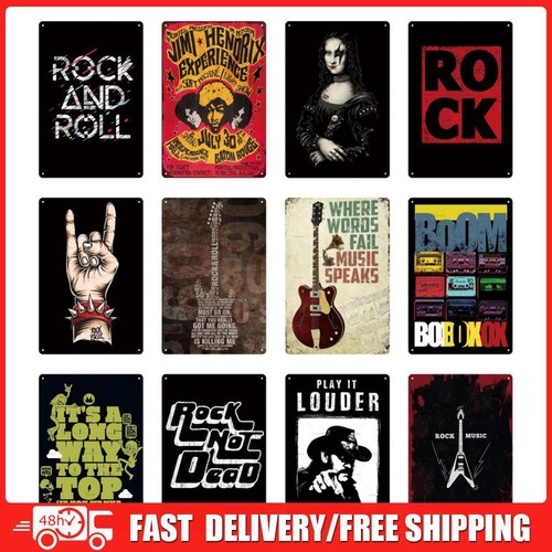 Rock Music Metal Plate Poster Bar Pub Tin Plaques Vintage Painting Wall ...