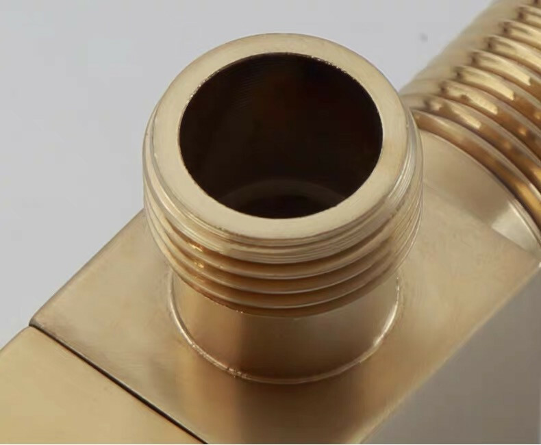 2pcs Brushed Gold Square Angle Valve Shut Off Water Stop Valve For ...
