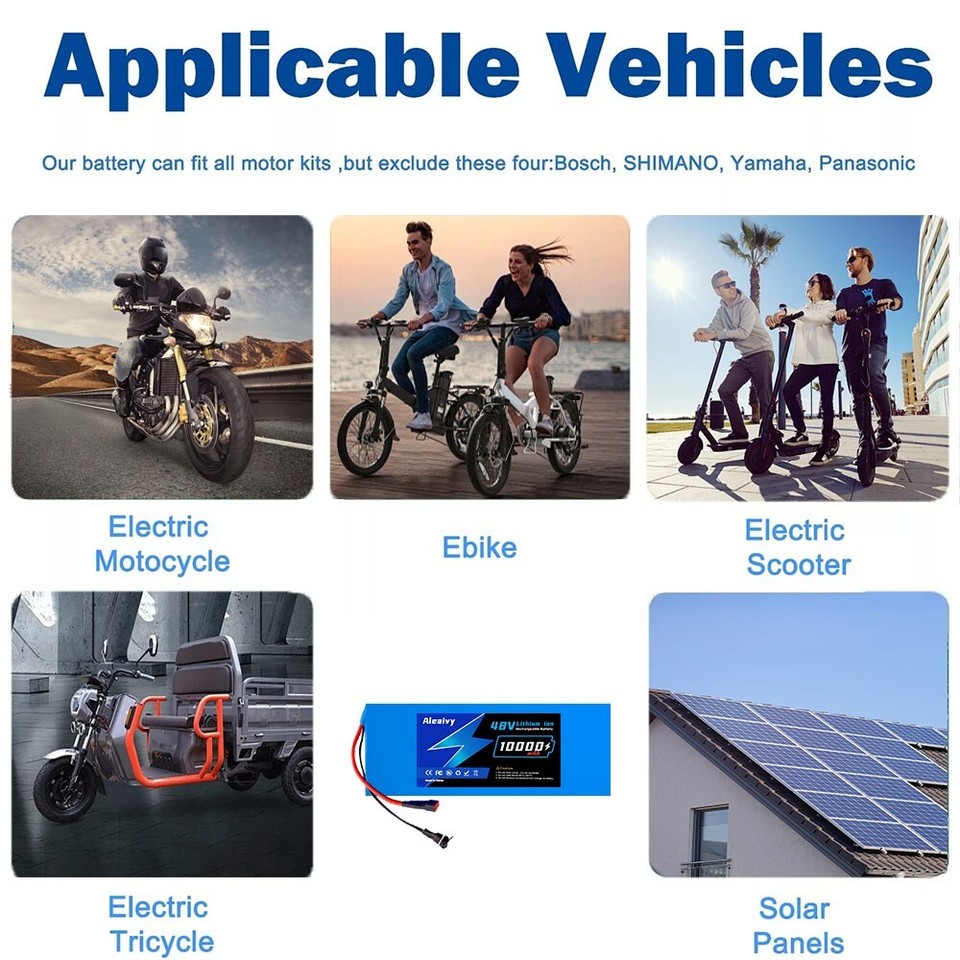 48V Electric Bike Battery Pack 48V 10Ah Li ion Ebike Battery for ...