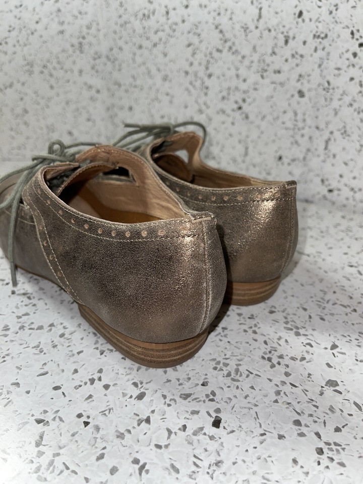 Fossil Baisley Oxford Shoes Women's 8 Brown Bronze Leather Cap Toe ...