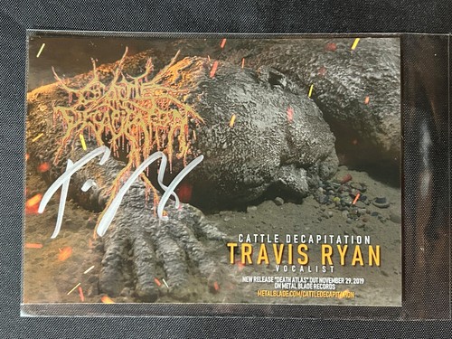 Travis Ryan CATTLE DECAPITATION Autograph Card Metalhead Box DEATH ...