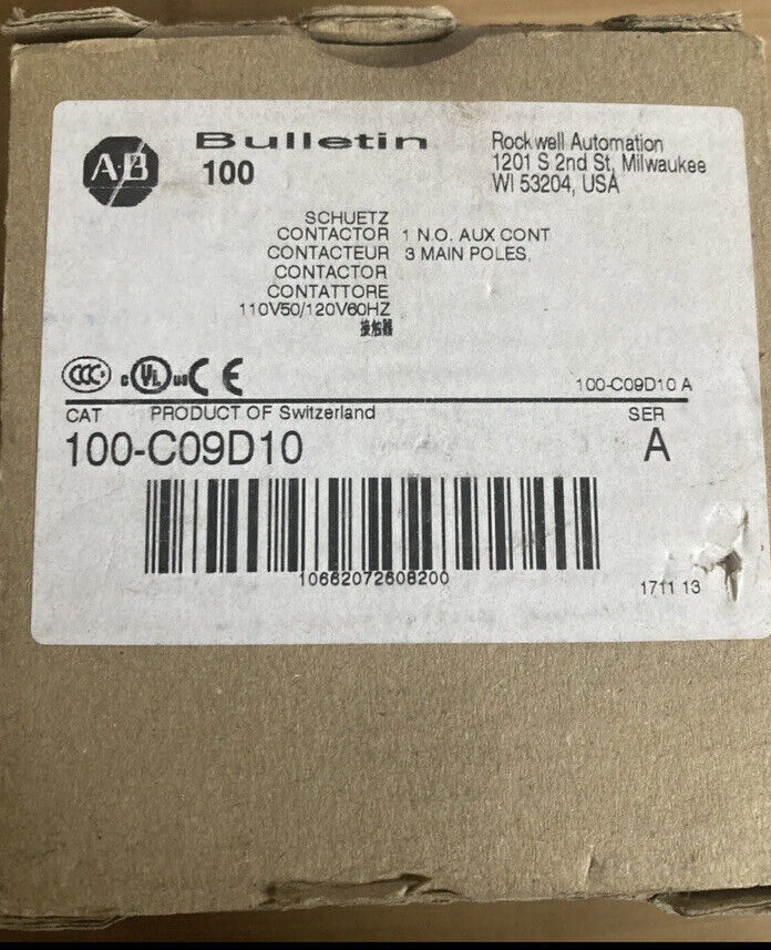 Allen-Bradley 100-C09D10 Ser A Contactor 110V50/120v60Hz | eBay
