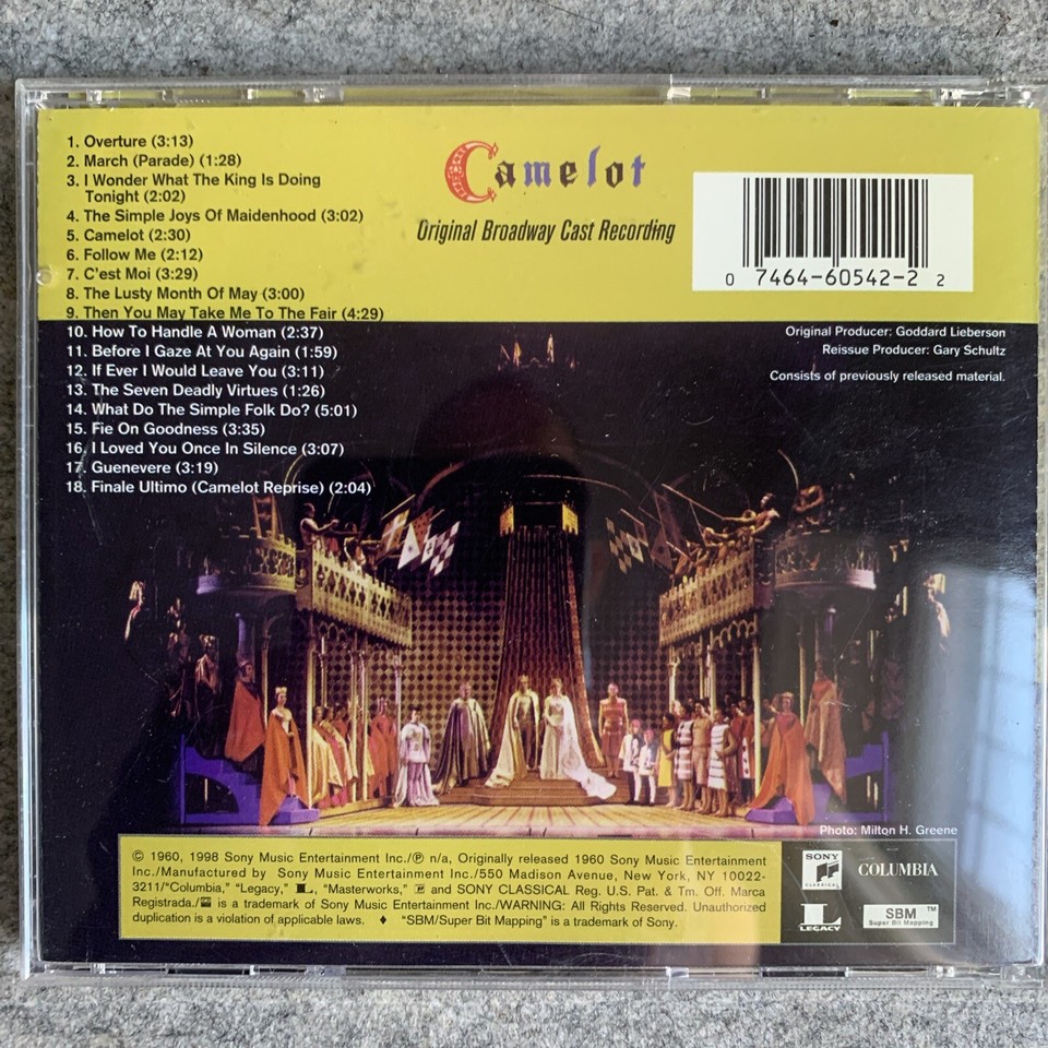 Camelot [Original Broadway Cast] [Remaster] by Original Cast (CD, Jun ...
