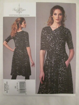 Vogue 1252 Tracy Reese New York American Designer Lined Dress Pattern ...