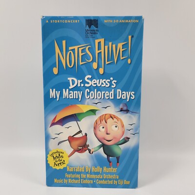 Notes Alive! Dr. Seuss’s My Many Colored Days Holly Hunter VHS Video ...