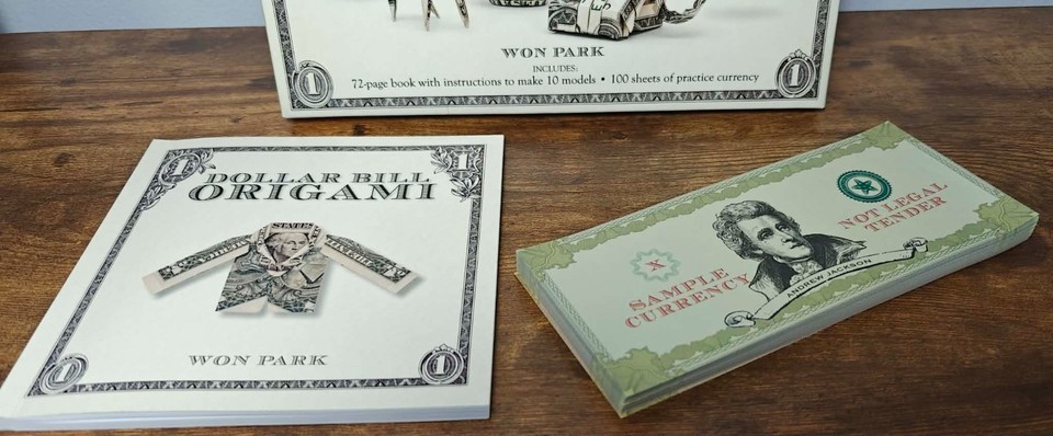 Dollar Bill Origami Kit, by Won Park - 72 Pages Book & 100 Practice ...